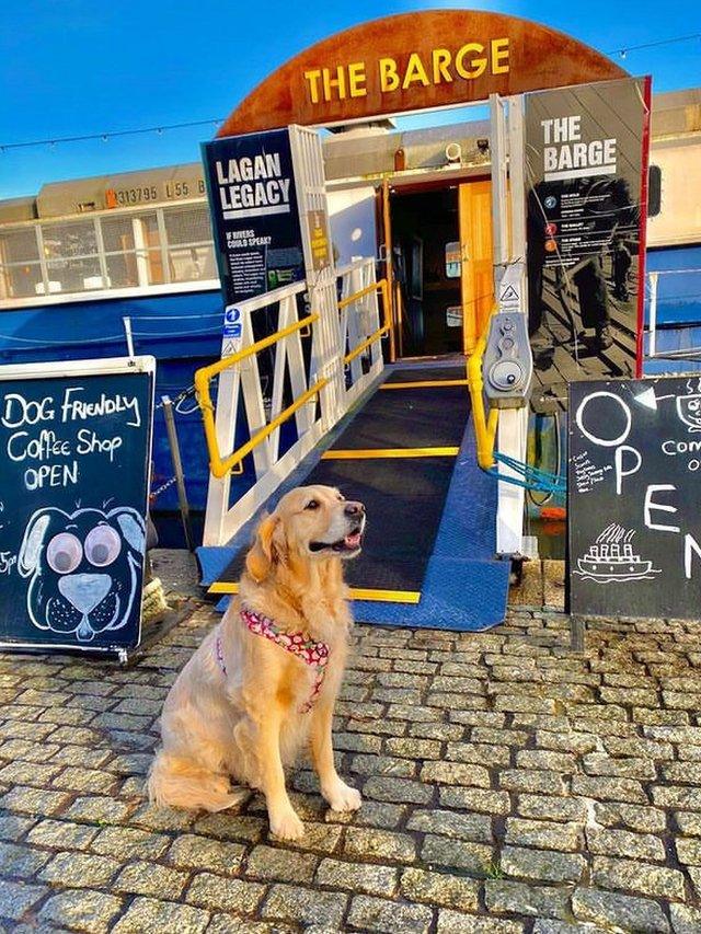 Belfast Barge: The quirky arts venue moored on the River Lagan - BBC News
