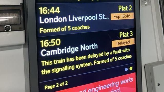 Greater Anglia trains cancelled after railway line floods - BBC News