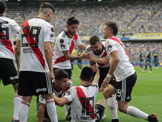 Copa Libertadores final off after attack on Boca bus - BBC Sport