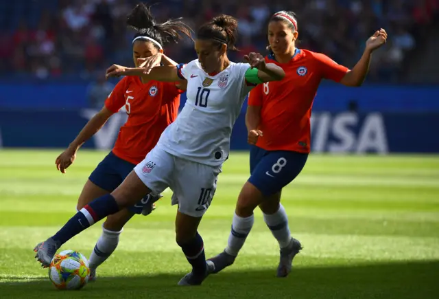 Watch USA v Chile live in the Fifa Women's World Cup - BBC Sport