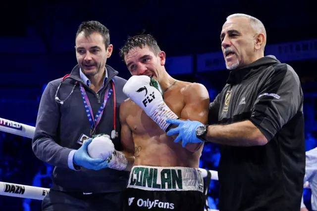 Jordan Gill stuns Michael Conlan with seventh-round stoppage win - as ...