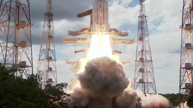 India's Chandrayaan-3 rocket blasts into space for Moon mission - BBC News