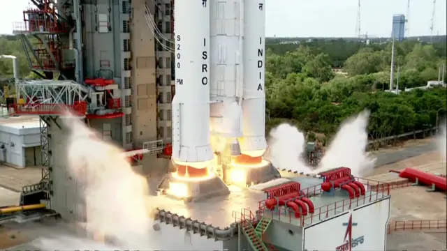 India's Chandrayaan-3 rocket blasts into space for Moon mission - BBC News