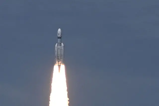 India's Chandrayaan-3 rocket blasts into space for Moon mission - BBC News