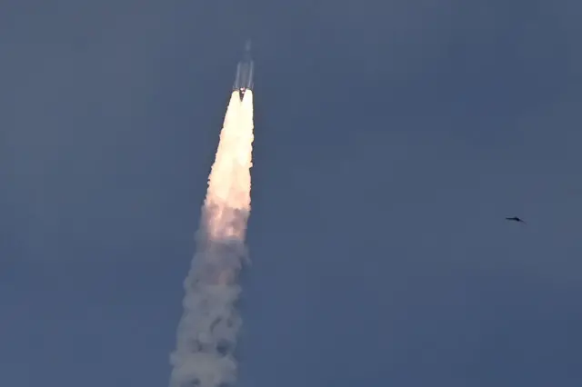 India's Chandrayaan-3 rocket blasts into space for Moon mission - BBC News