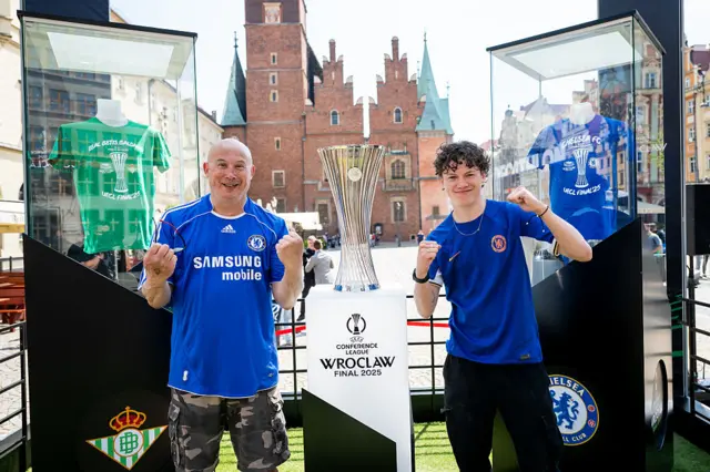 Conference League final build-up: Chelsea fans arrive in Wroclaw - BBC ...