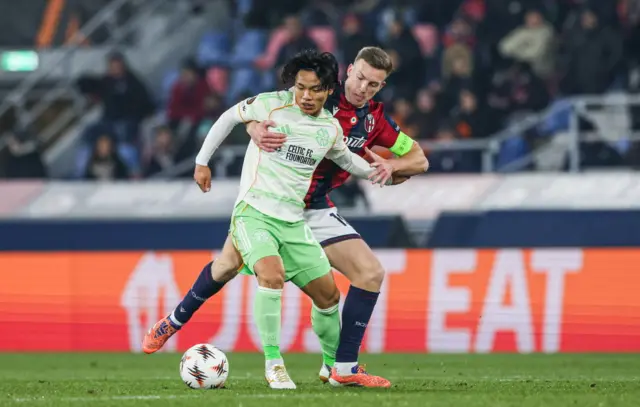 Bologna 1-1 Celtic: Ten-man Celtic cling on for precious point in ...