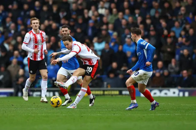 Portsmouth 1-1 Southampton: Ebou Adams rescues a point for home side in ...