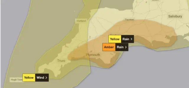Disruption in Devon, Cornwall and Dorset as Storm Chandra brings heavy ...