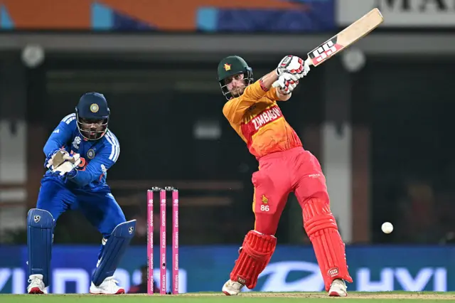 Brian Bennett hits 97* but India beat Zimbabwe - BBC Sport