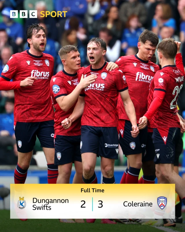 Irish Cup Final - Dungannon Swifts v Coleraine - BBC Sport