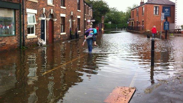 Flood-hit villages' Croston and Whalley 'better prepared' - BBC News