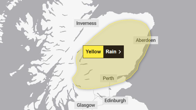 Warning of heavy rain for north and north-east Scotland - BBC News