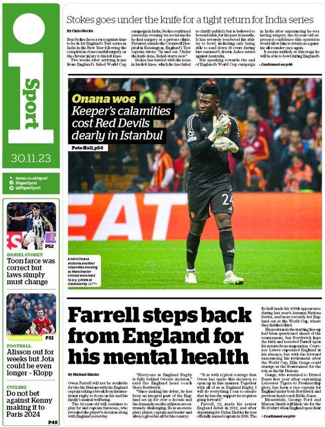 Thursday's back pages - BBC Sport