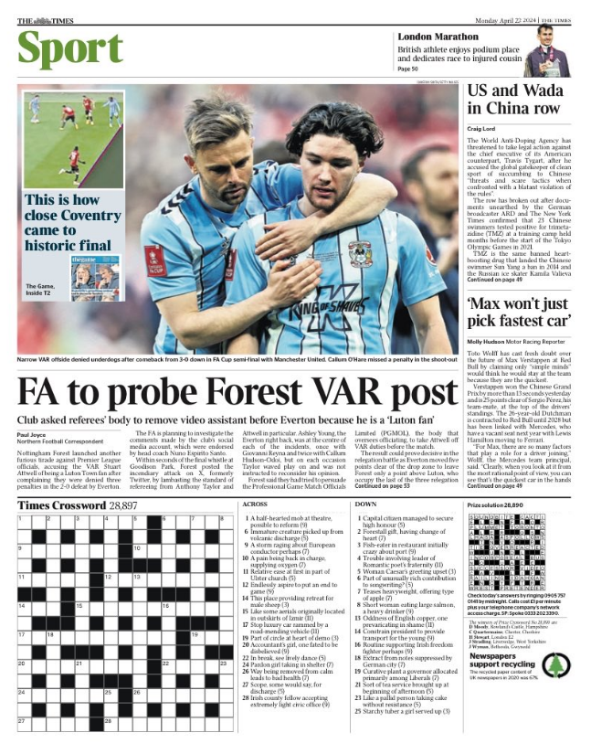 Monday's back pages - BBC Sport