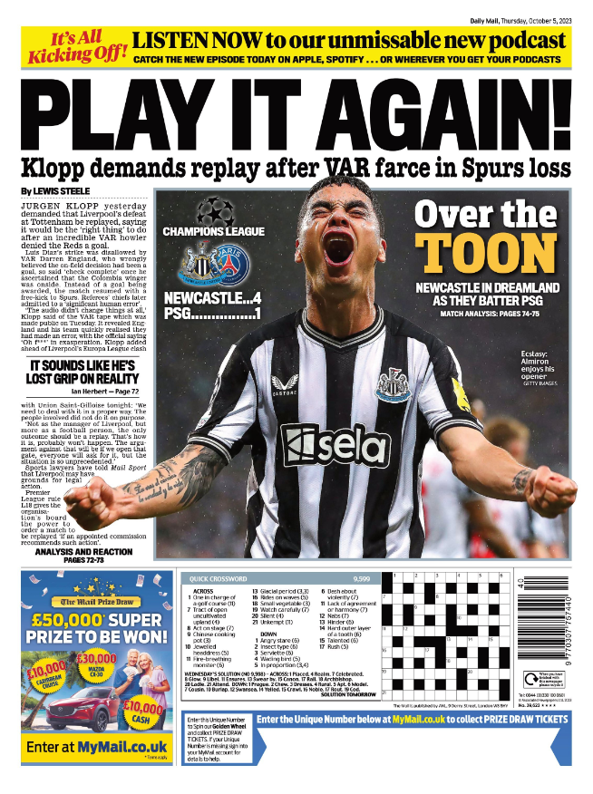 Thursday's back pages - BBC Sport