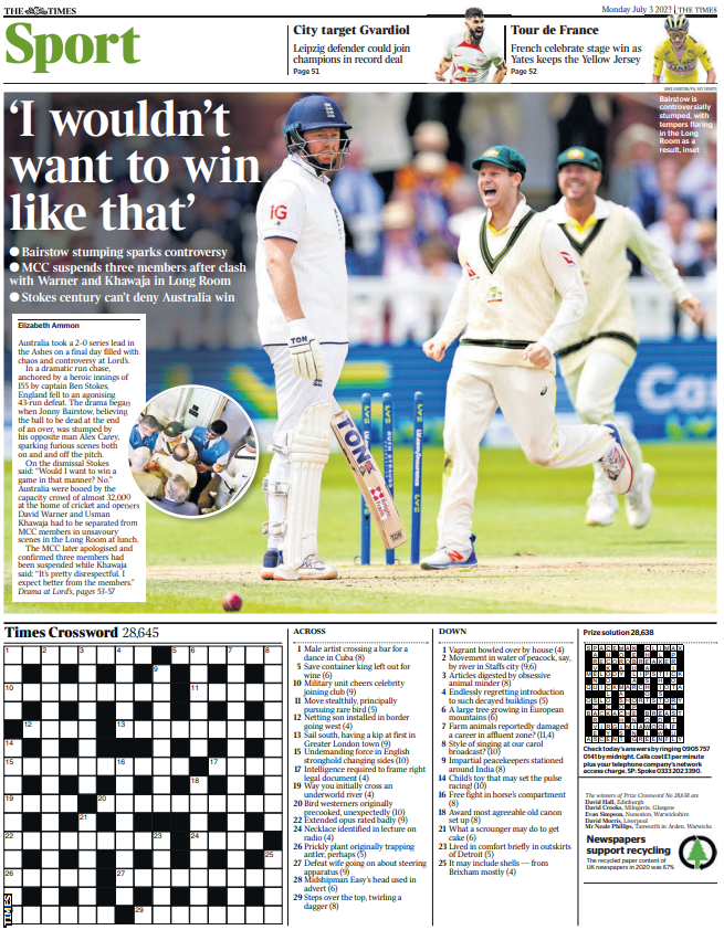 Monday's back pages - BBC Sport