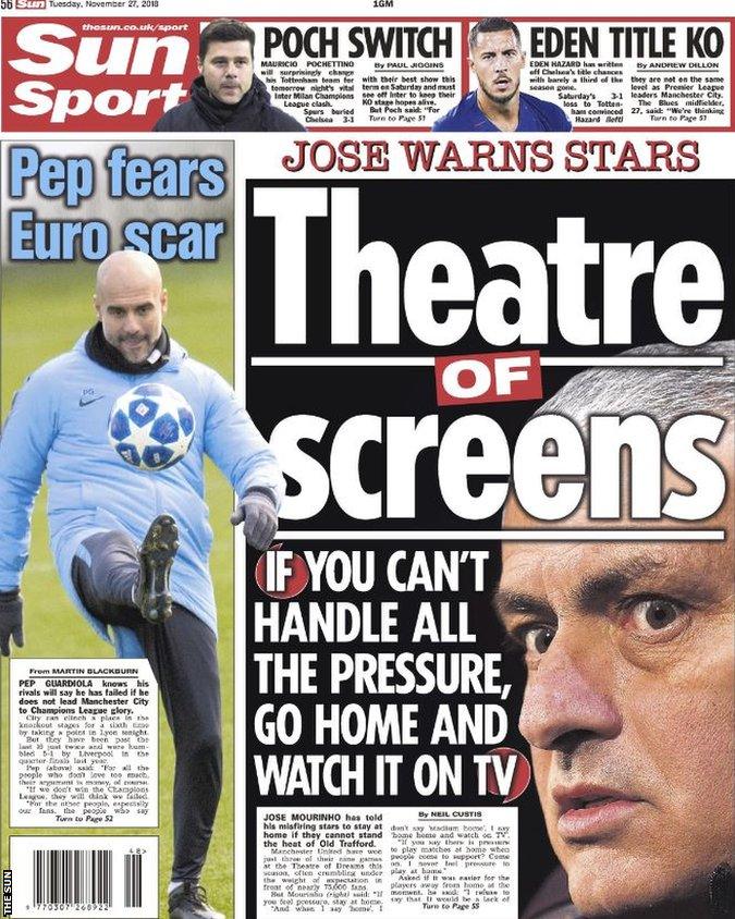 Tuesday's papers - BBC Sport