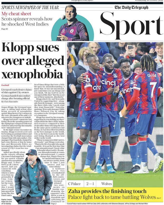 Wednesday's back pages - BBC Sport