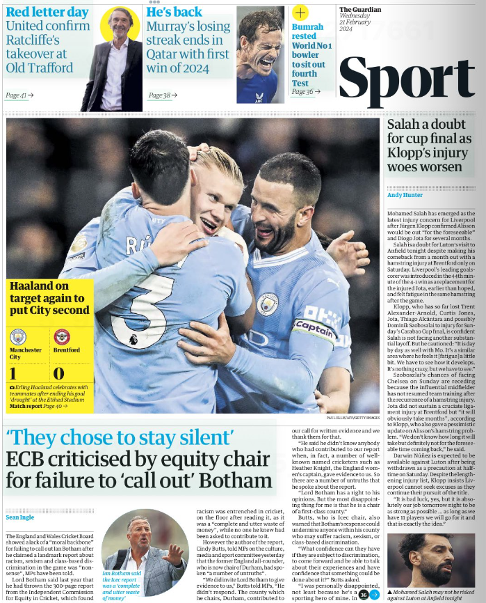 Wednesday's back pages - BBC Sport