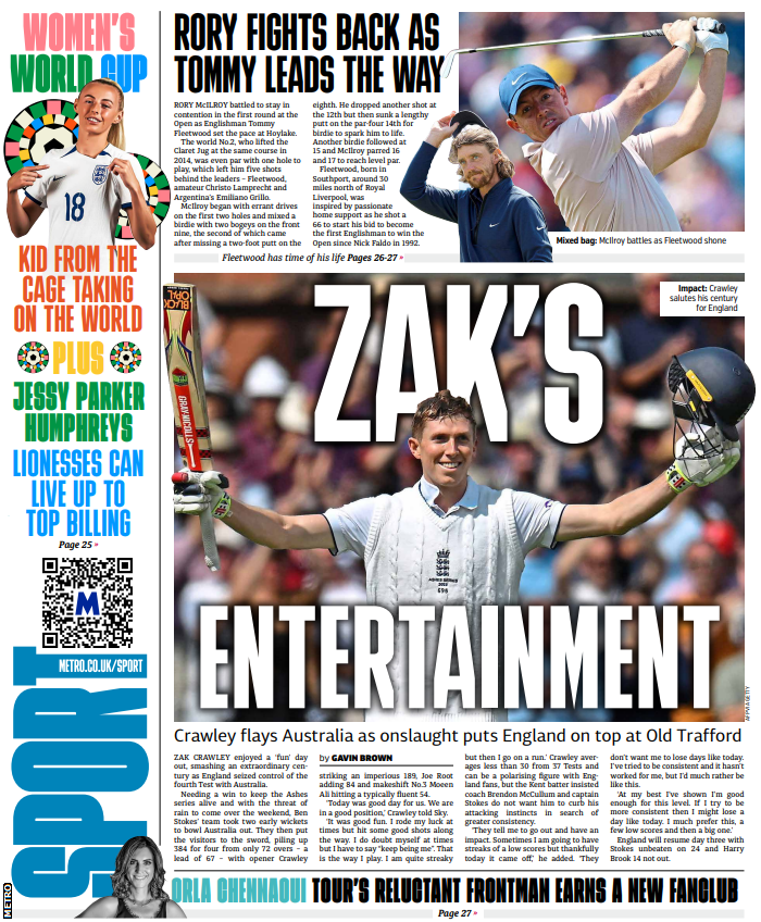Friday's back pages - BBC Sport