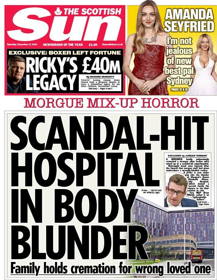 Scotland's papers: Morgue 'blunder' and £1.3bn budget warning - BBC News