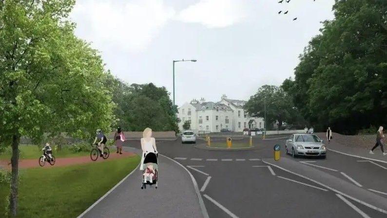 Ballasalla bypass roundabout due to be complete by early 2027 - BBC News
