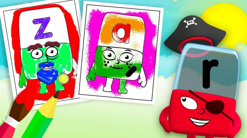 Print and colour every letter from the Alphablocks alphabet - CBeebies