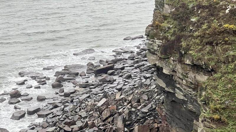 Coastguard issues warning after cliff fall at North Devon beach - BBC News