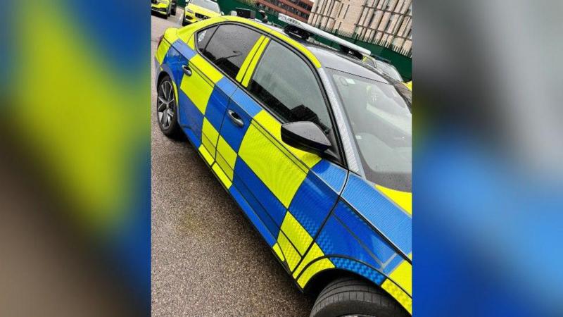 Warning after spit found 'all over' Stafford police car - BBC News