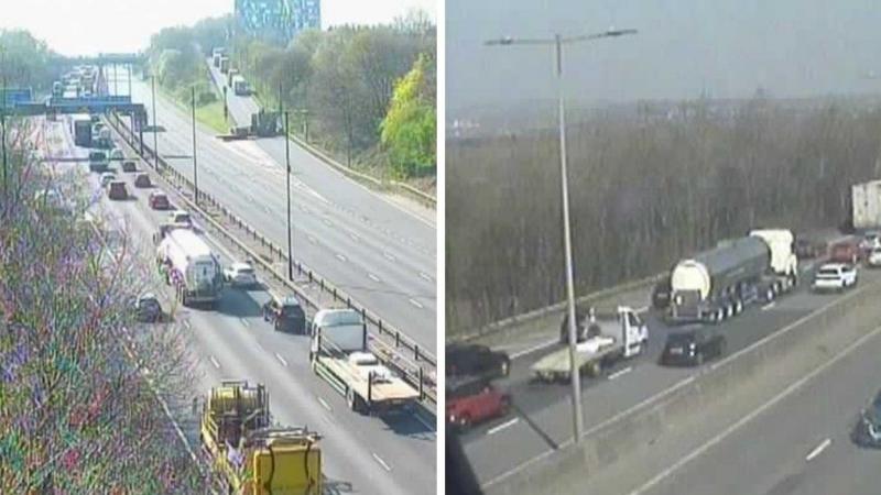 M5 closures in West Midlands after crash and separate body find - BBC News