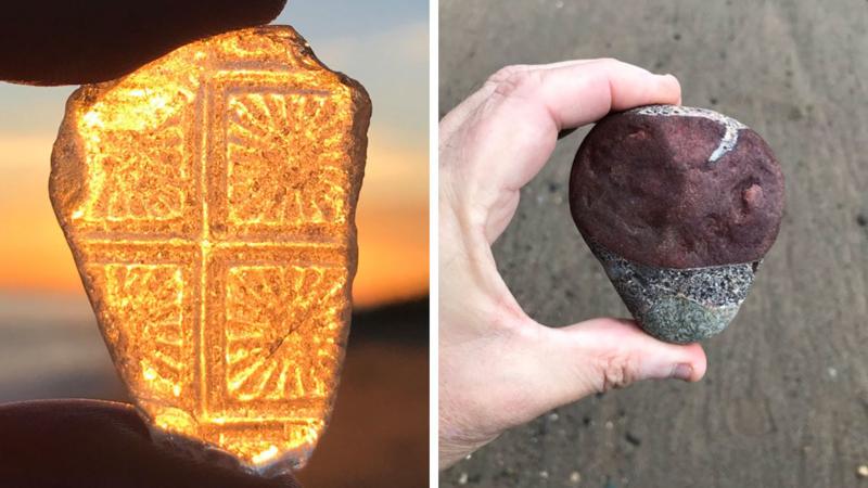 'Pebble power' proves social media hit for Withernsea poet - BBC News