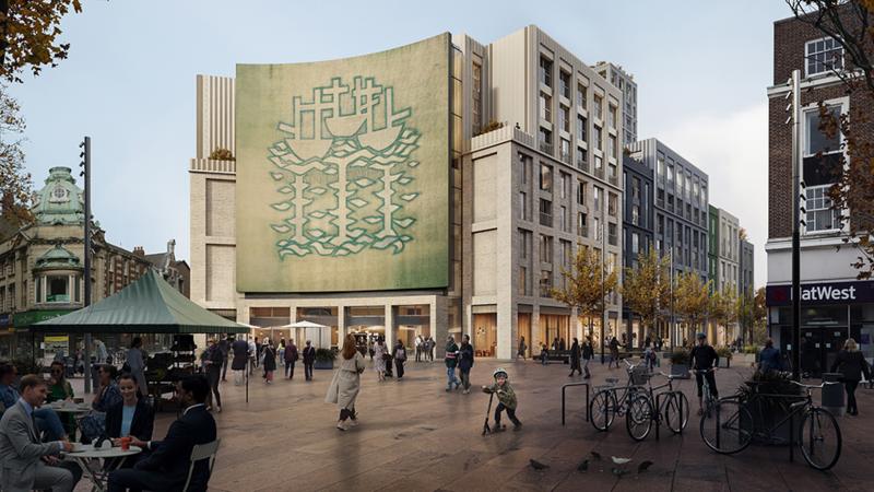 Hull BHS store scaffolding removed as project enters new phase - BBC News