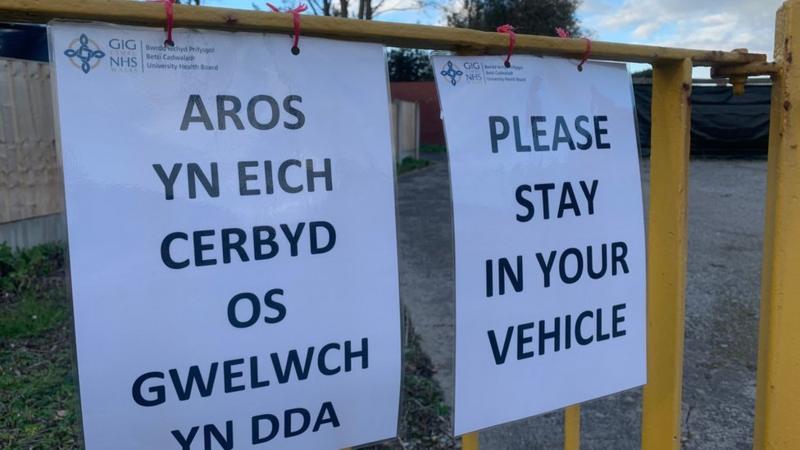 Coronavirus: Drive-through testing centre launched in Wales - BBC News