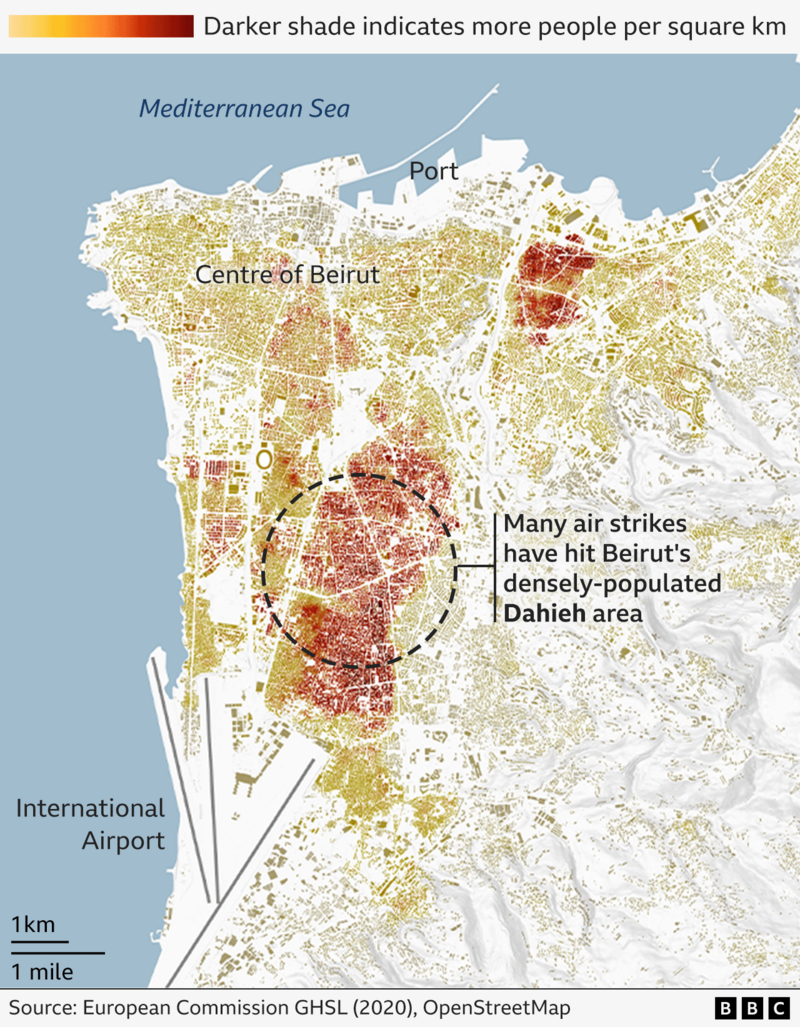 Dahieh: The Beirut suburb bearing the brunt of Israeli bombing - BBC News