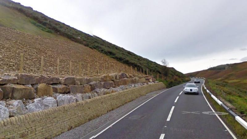 Landslip-hit A59 could move across the valley - BBC News