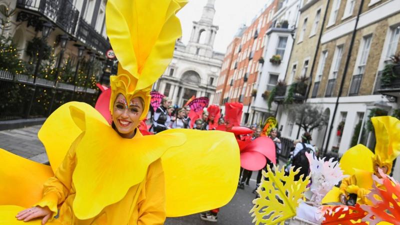 In pictures: London's New Year's Day parade - BBC News