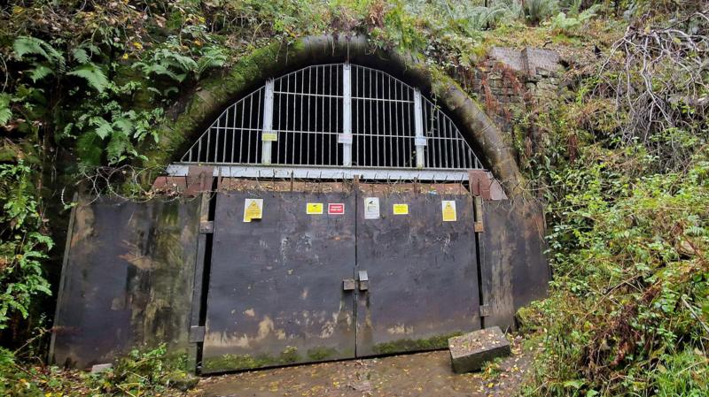 Protest held against decision to fill in Queensbury Tunnel - BBC News