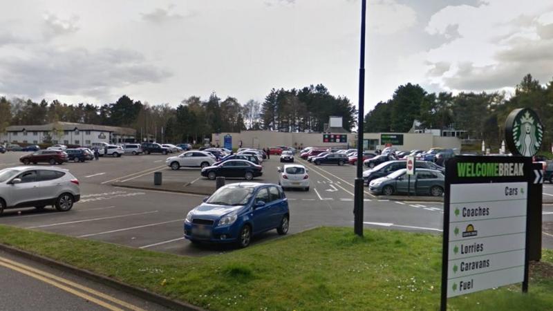 Fleet M3 service station fire engulfs restaurant building - BBC News