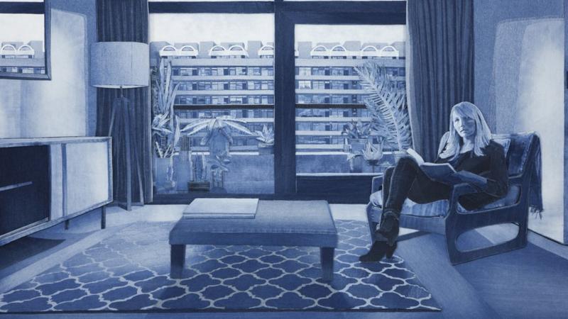 Ian Berry: Huddersfield artist creates works in denim - BBC News
