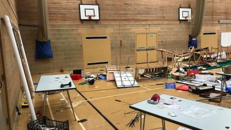 Vandals trash Stamford model railway exhibition - BBC News