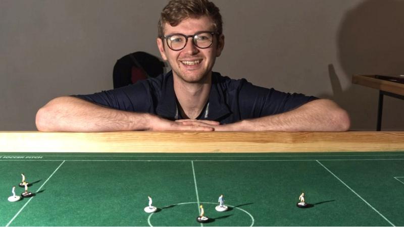 Team England practise in Milton Keynes for Subbuteo World Cup - BBC News