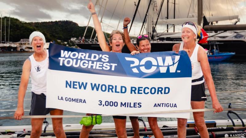 Jersey mums break world record with Atlantic row - BBC News
