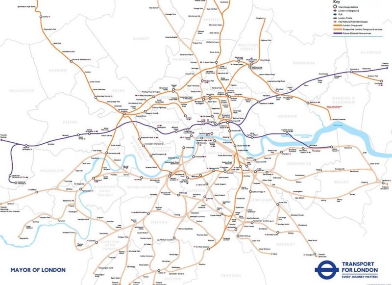 Map reveals mayor's London Overground rail takeover plan - BBC News