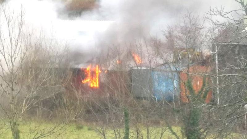 Carmarthenshire: Fire damage at Gwili Steam Railway - BBC News