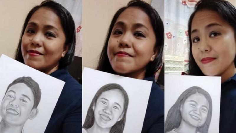 Teacher sketches portraits of entire class of 27 pupils - BBC News