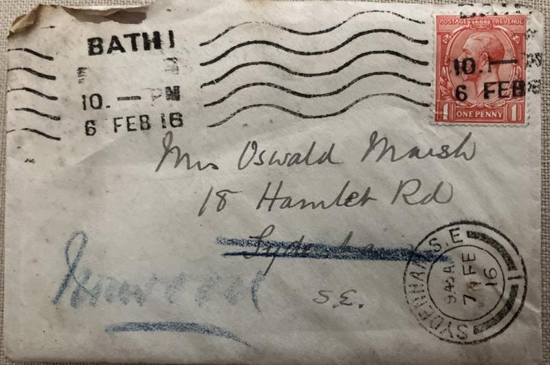 Crystal Palace letter arrives more than 100 years late - BBC News