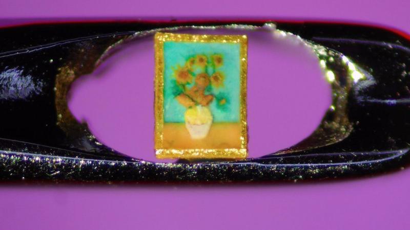 David A Lindon's micro art masterpieces sell for £90,000 - BBC News