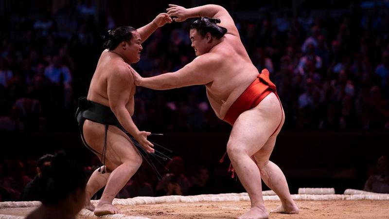 Grand Sumo Tournament: Wrestlers charm Britain with Royal Albert Hall ...
