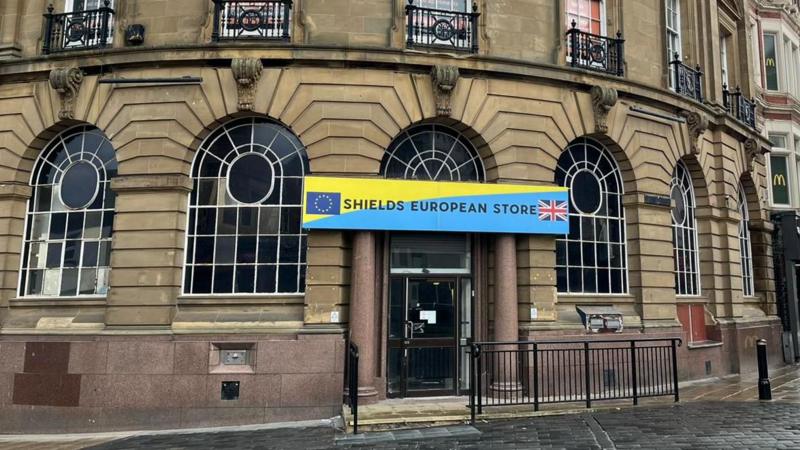 Sign on former bank building in South Shields to be investigated - BBC News
